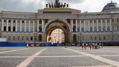 The iconic Palace Square in Saint Petersburg