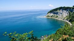 Strunjan: A view from the sea to the mountains